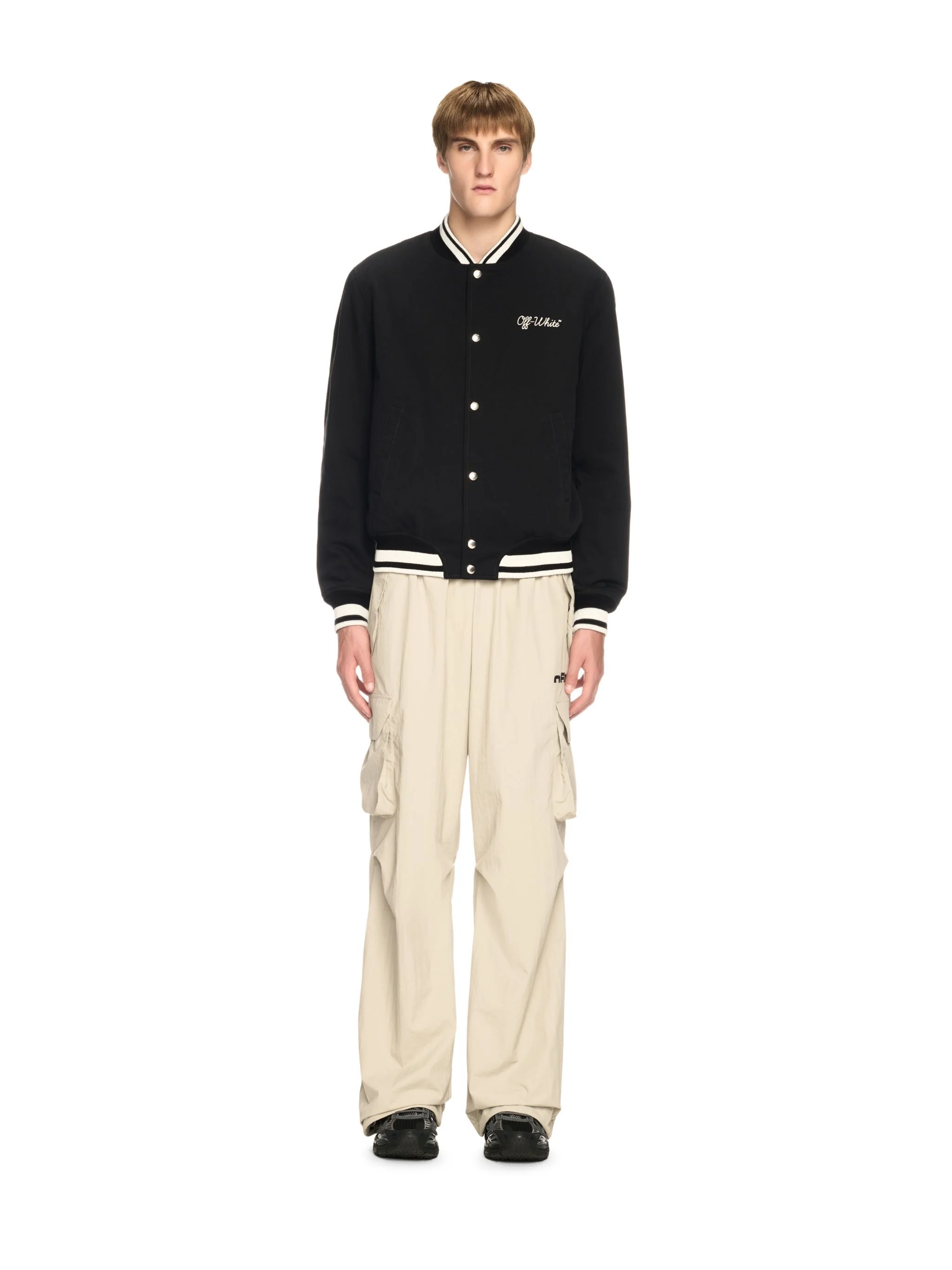 Black Script Souvenir Varsity Jacket - Off-White™