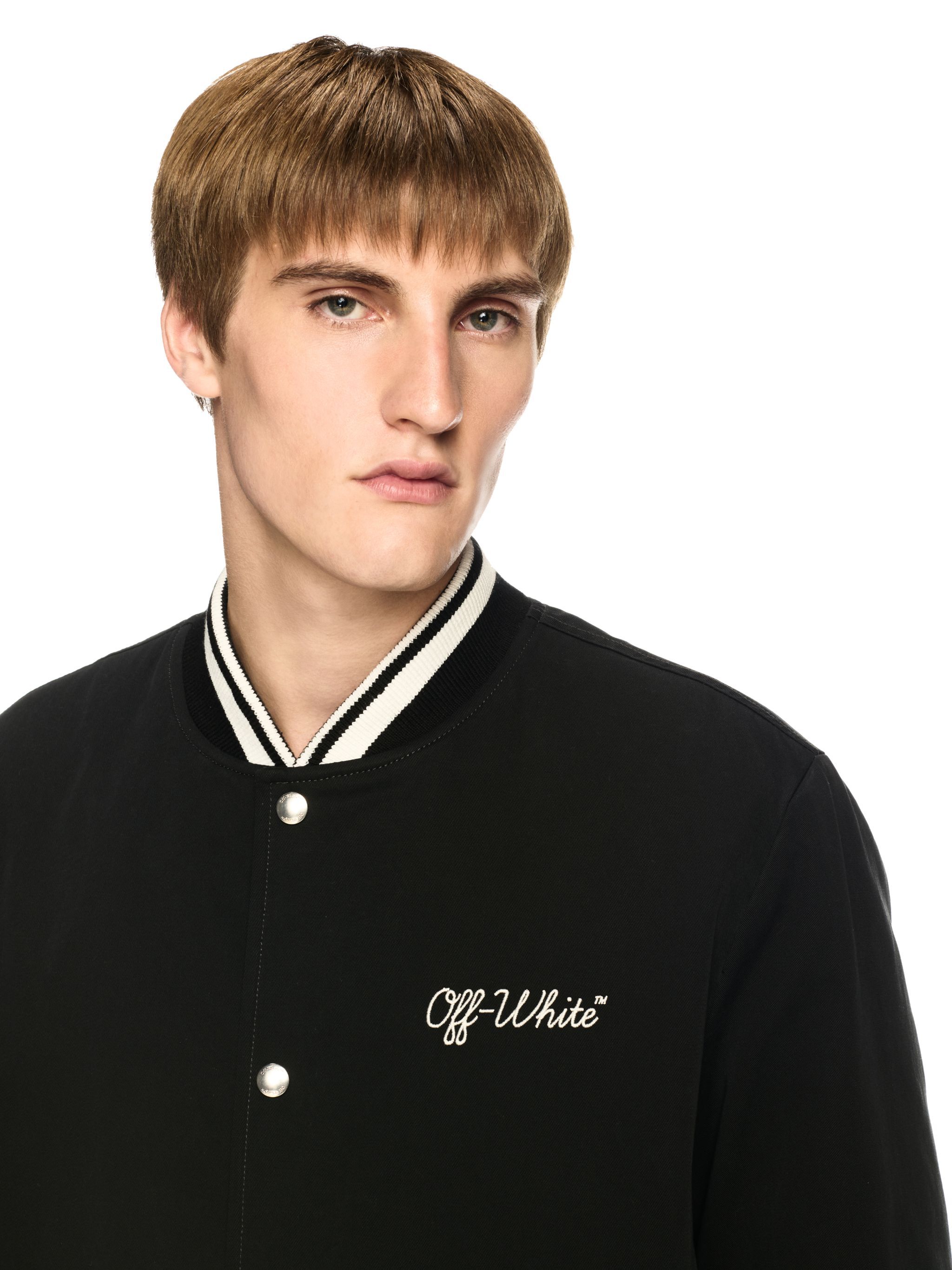 Black Script Souvenir Varsity Jacket - Off-White™
